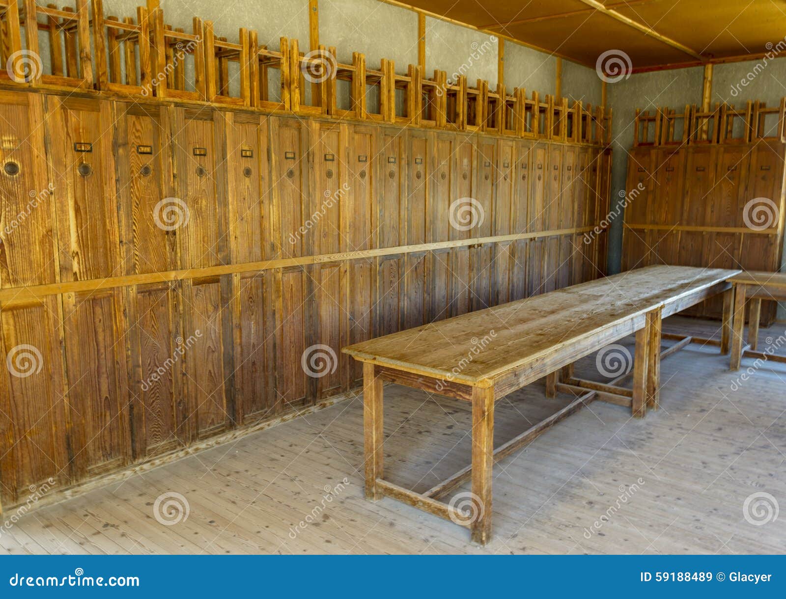 Wooden Lockers in Dachau Concentration Camp, Germany Editorial Stock ...