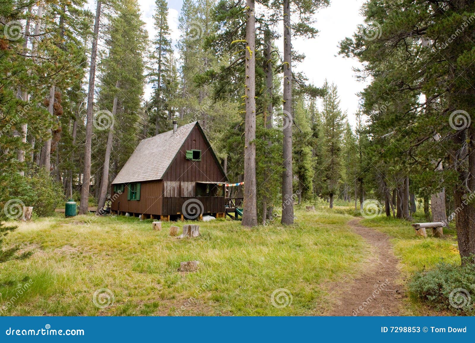 Wooden lodge in forest stock image. Image of nevada, outdoors - 7298853