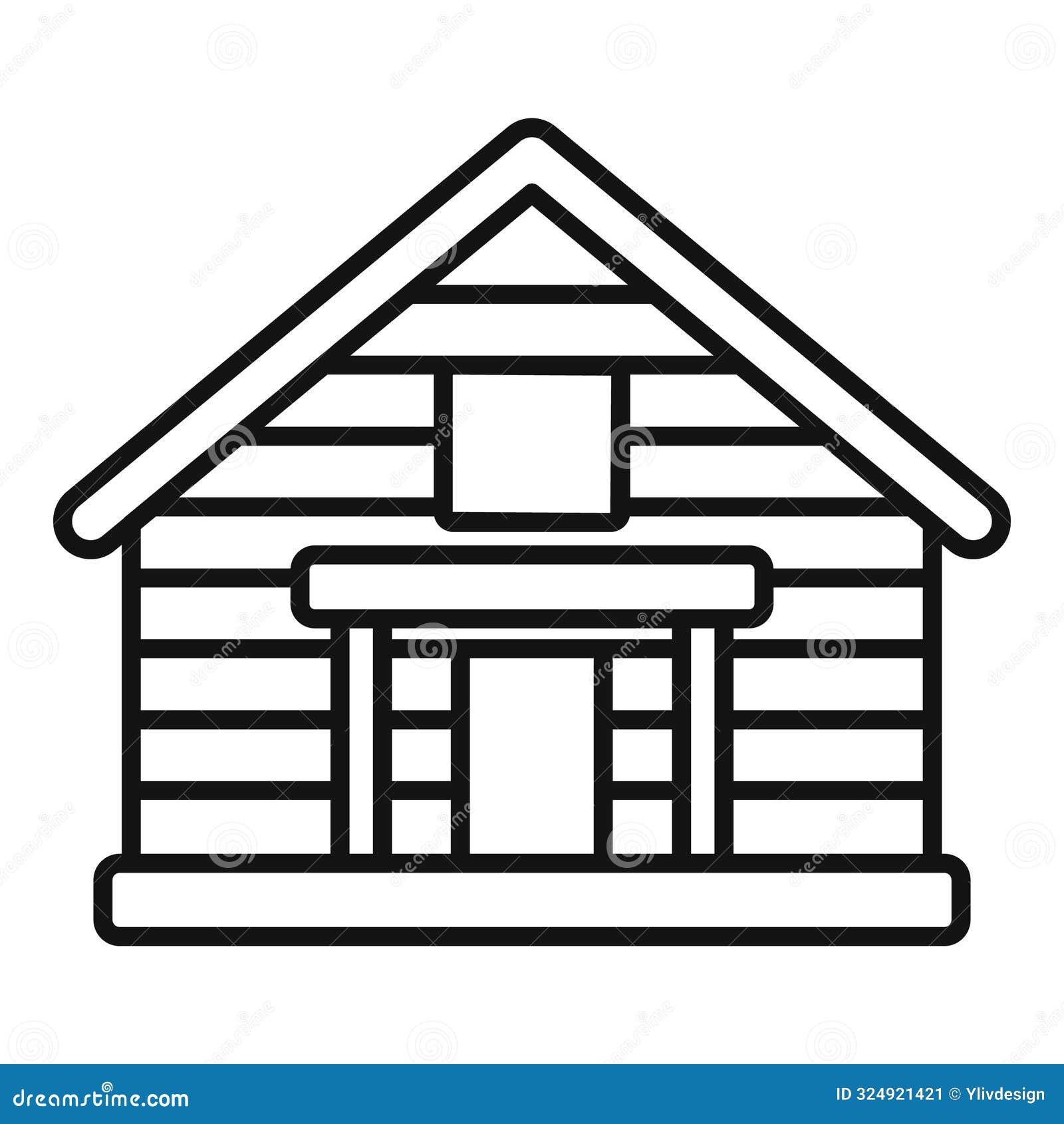 Wooden Log Cabin Building Facade Showing Countryside Living Stock ... Wooden Log Cabin Building Facade Showing Countryside Living Stock ...