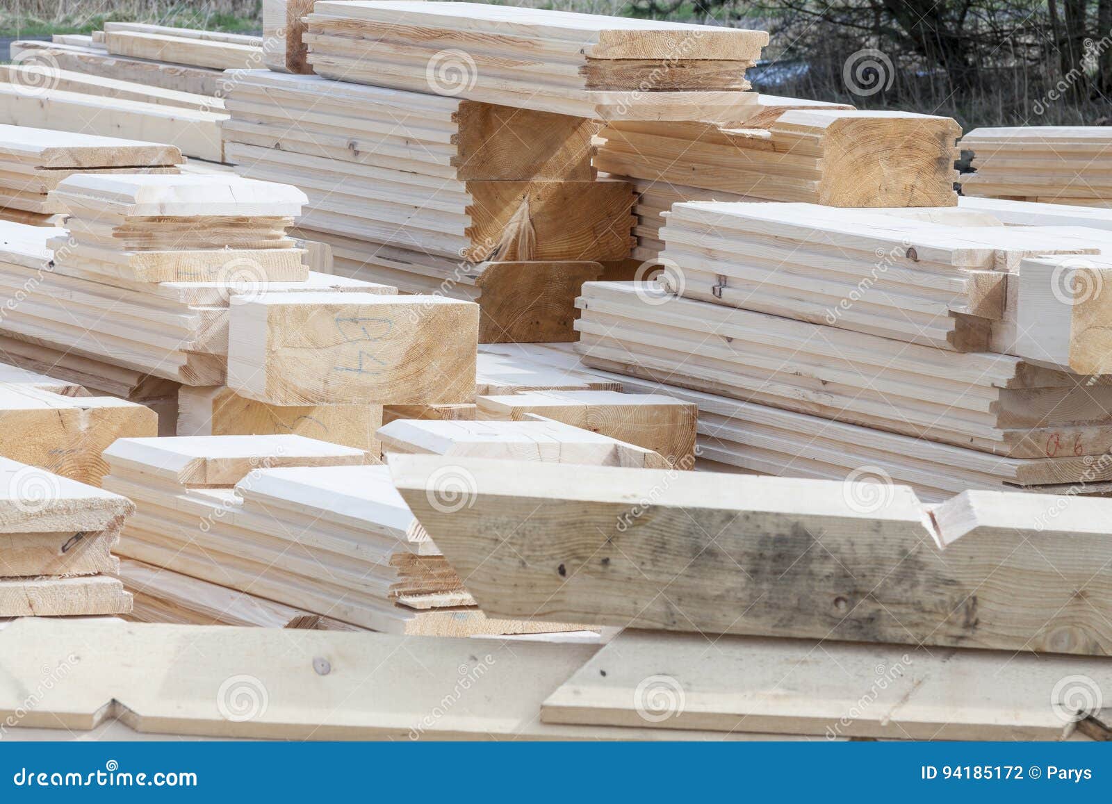 Wooden Log - Construction Site Stock Photo - Image of pile, stack: 94185172