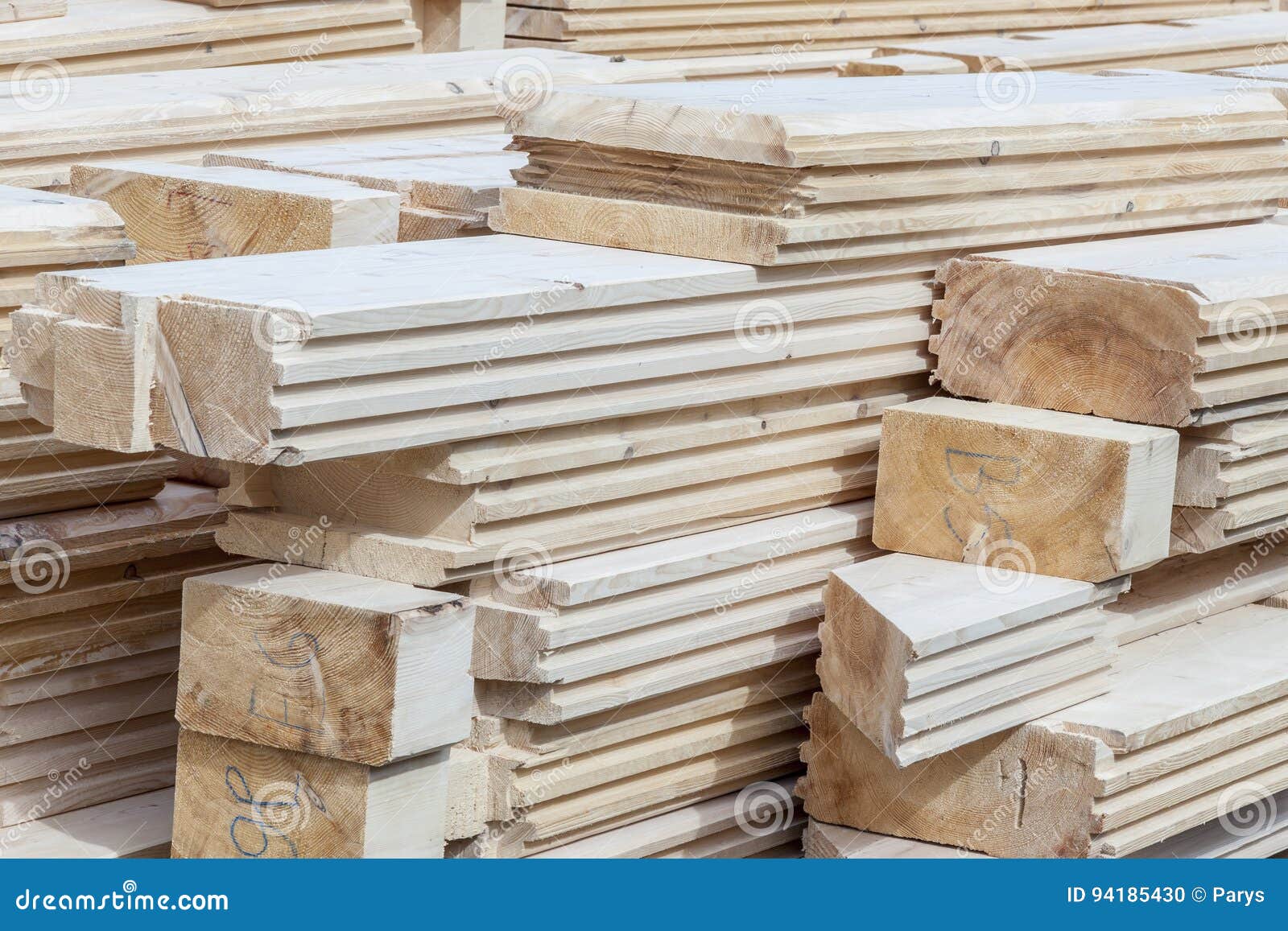 Wooden Log - Construction Site Stock Photo - Image of house, element ...