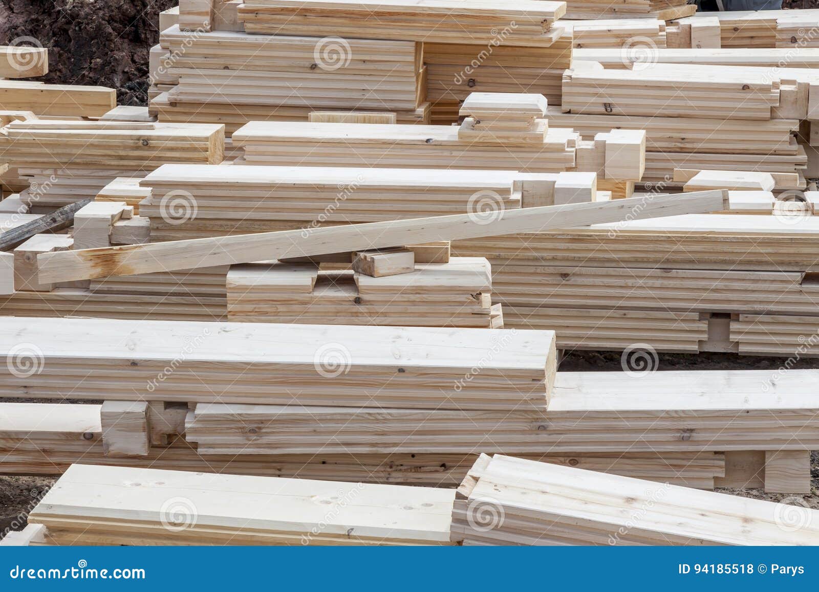 Wooden Log - Construction Site Stock Photo - Image of site, beams: 94185518