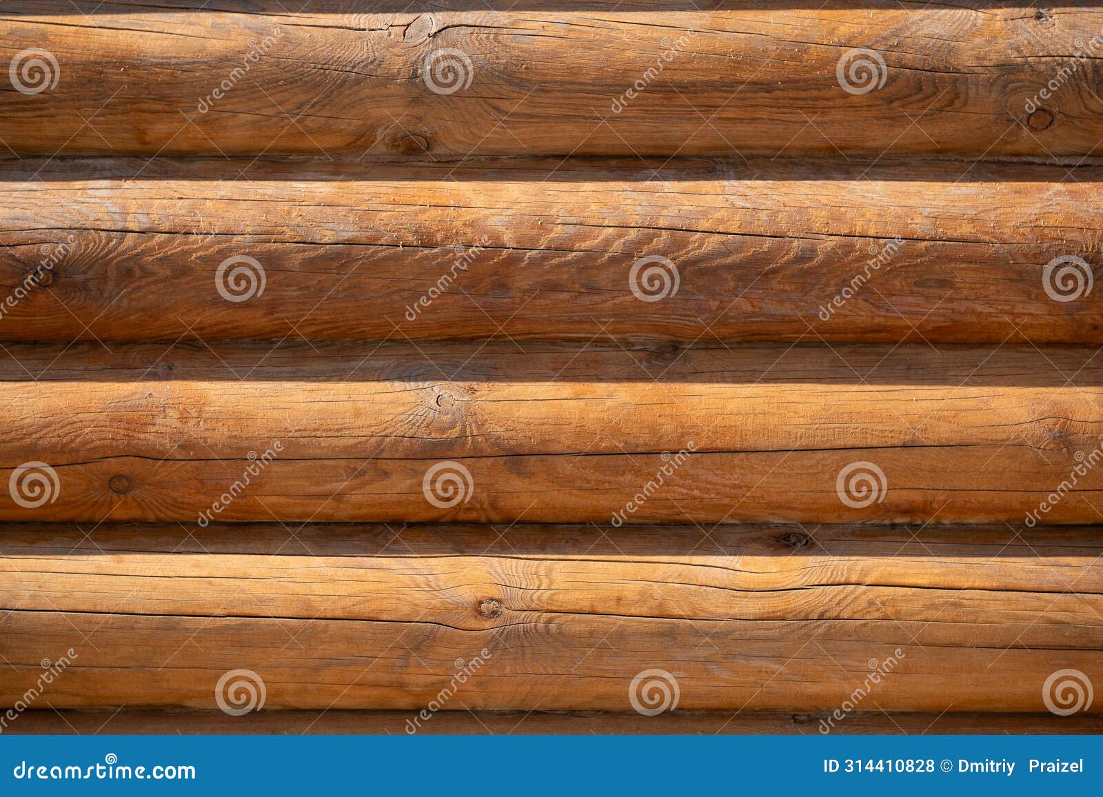 Wooden Log House Wall Texture Background, Closeup View. Stock Photo ...