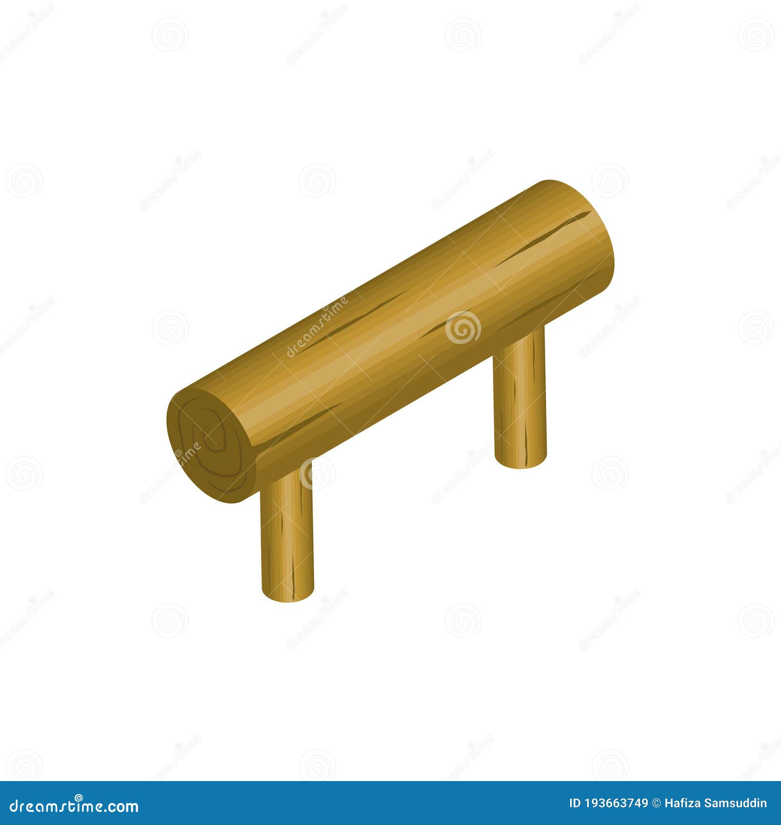 Wooden Log. Vector Illustration Decorative Design Stock Vector ...