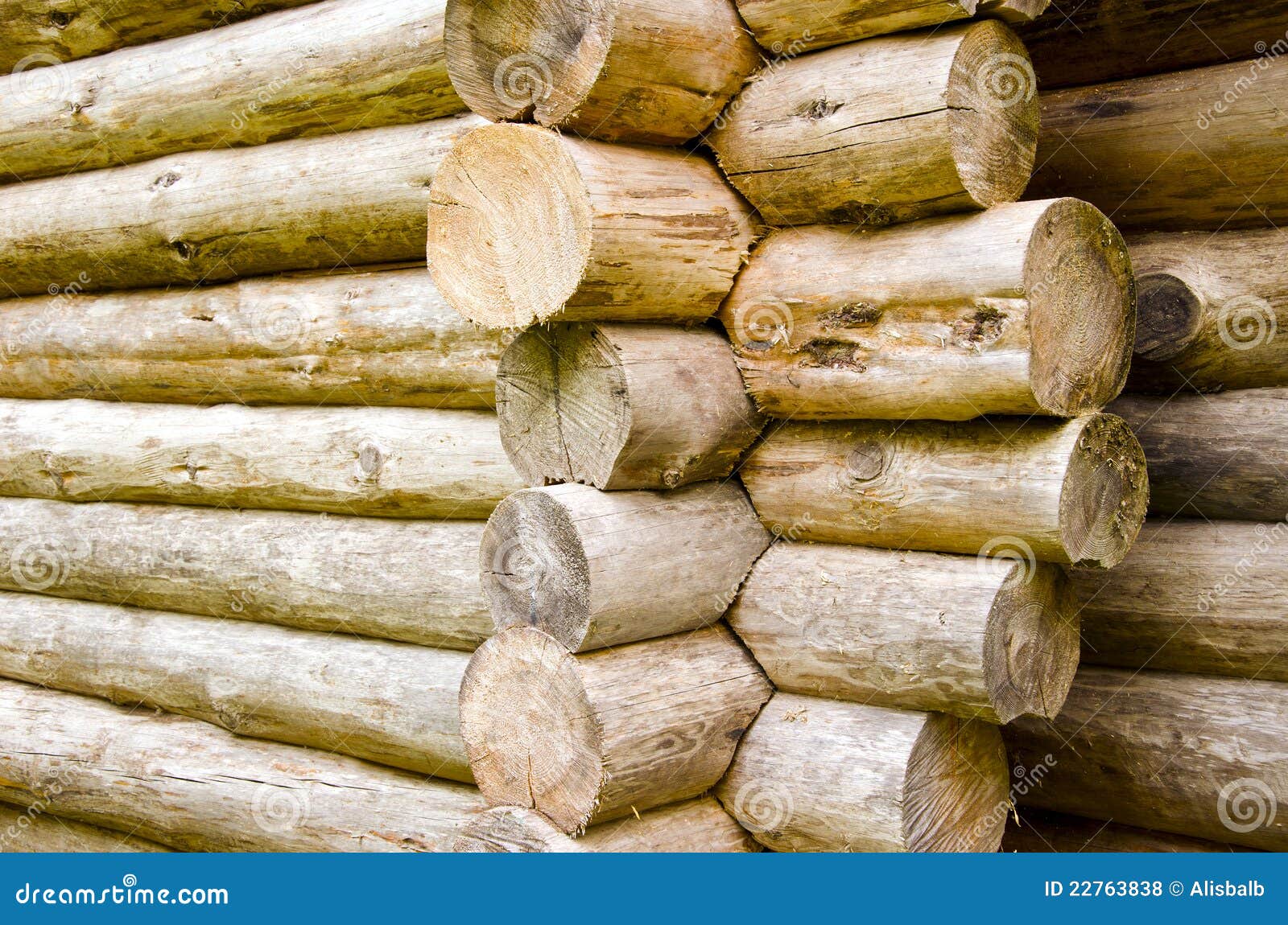 Wooden Logs Building Construction Stock Photo - Image of balk, wood ...