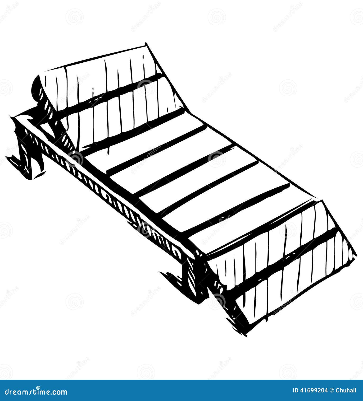 Wooden lounge for rest stock vector. Illustration of challenge - 41699204