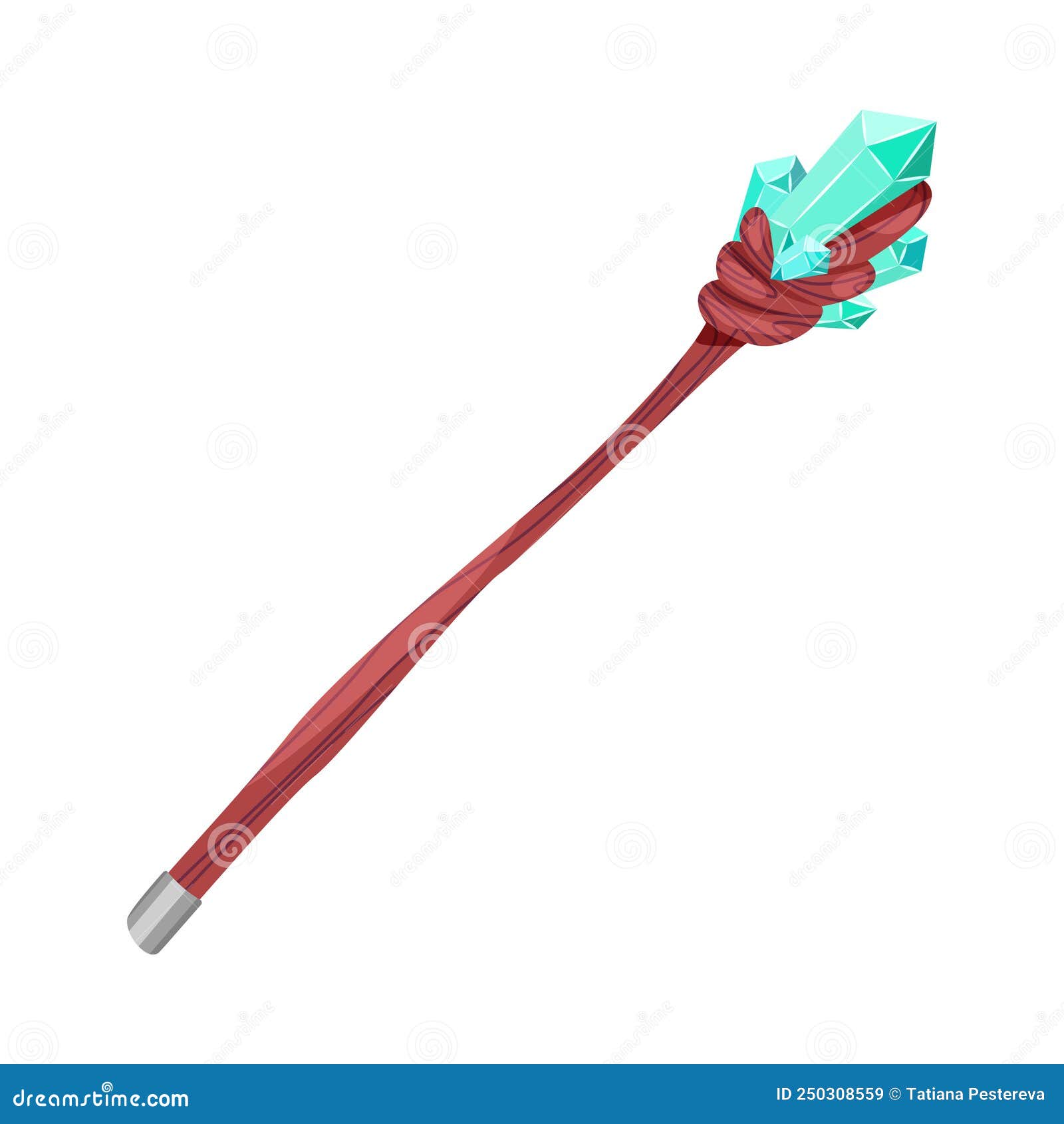 Magic staff stock vector. Illustration of staff, magic - 250308559