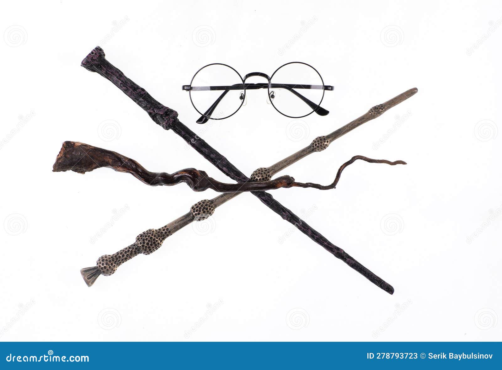 Magic Wand Isolated on White Background Stock Image - Image of wood ...