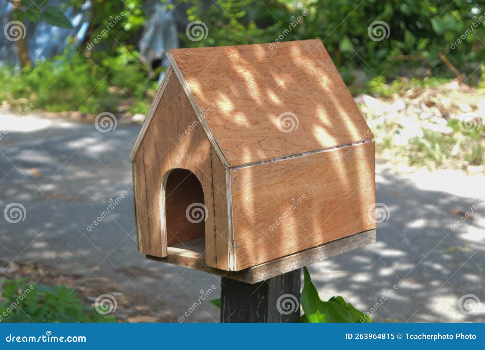 Wooden Mail Box at the Roadside. Classic Design Stock Image - Image of ...