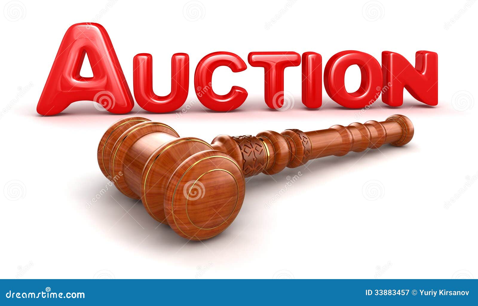 Wooden Mallet and Auction stock illustration. Illustration of marketing ...