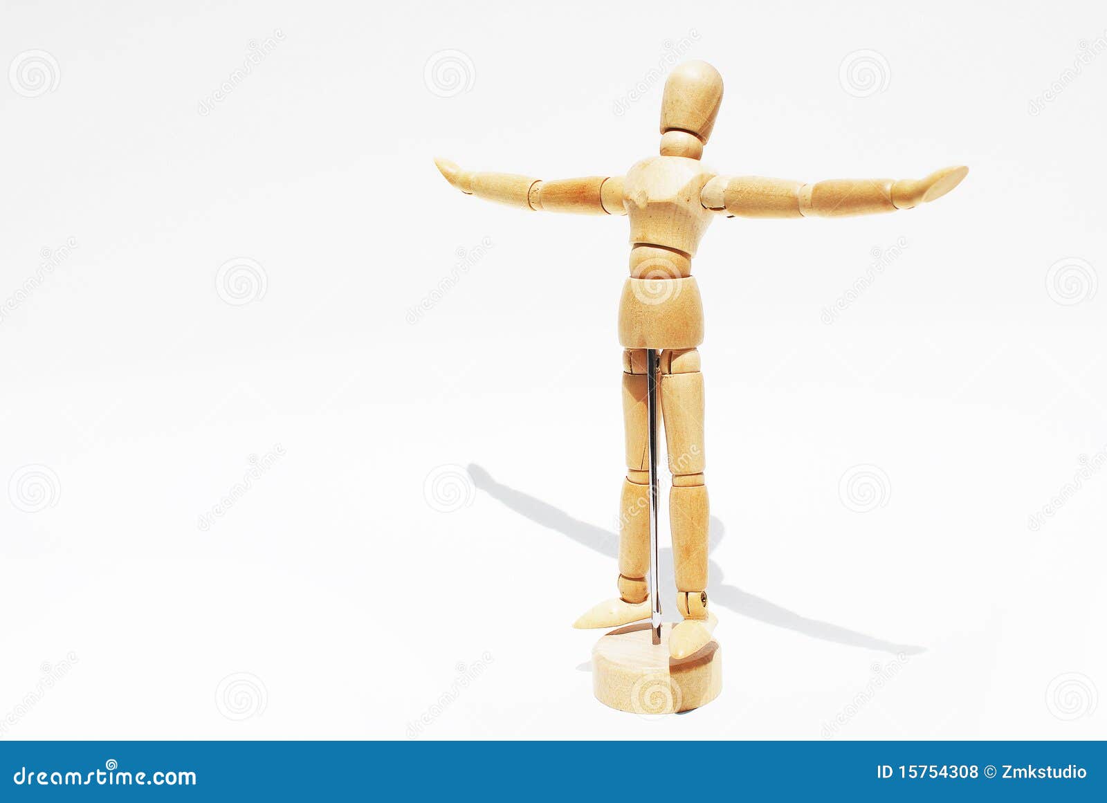 Wooden Mannequin Human Scale Model Isolated Stock Photo - Image of ...