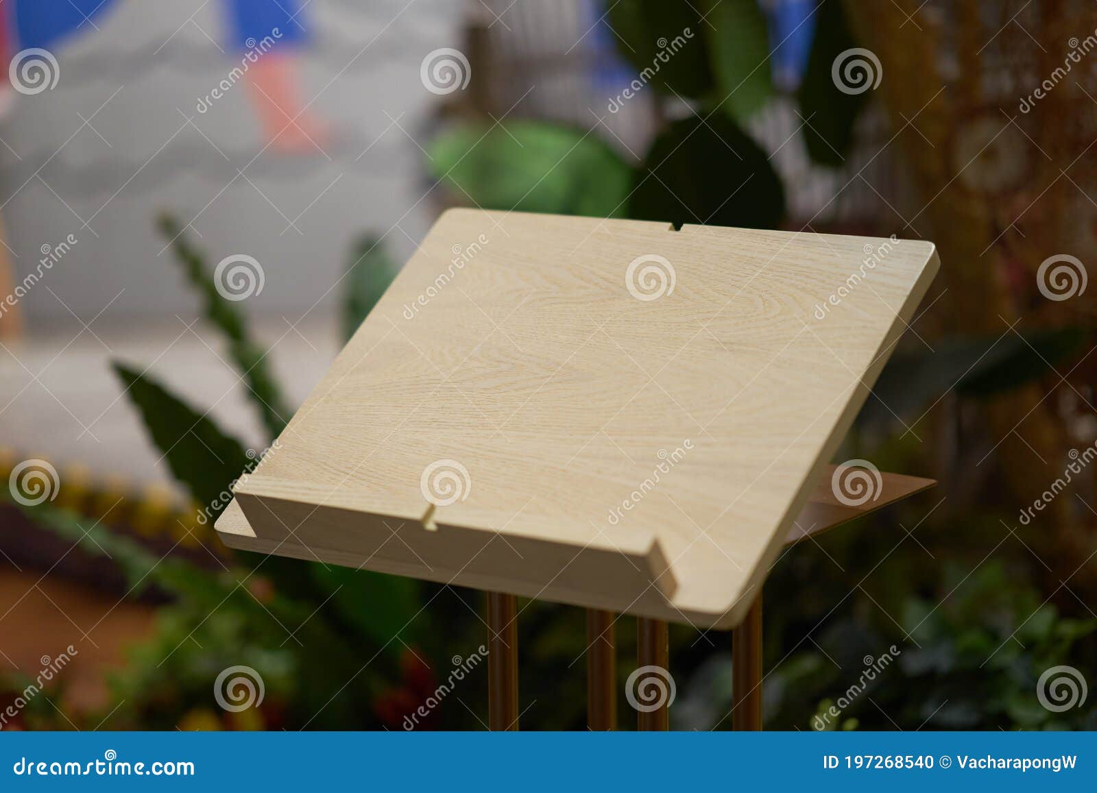 Wooden Manu Board Stand in Front of Shop Stock Photo - Image of mock ...