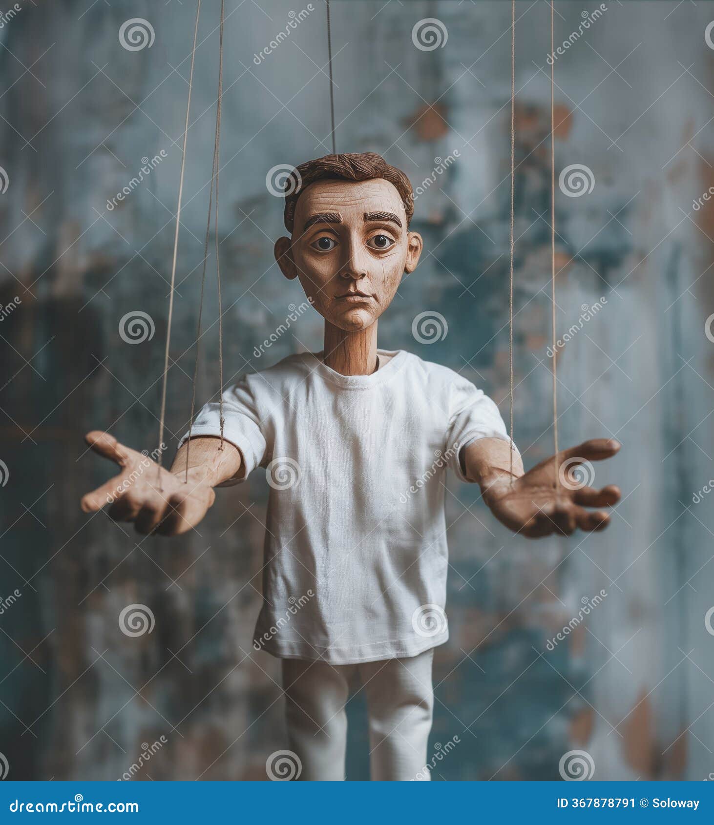 Wooden Marionette. Wood Puppets In Different Body Poses, Gestures And ...