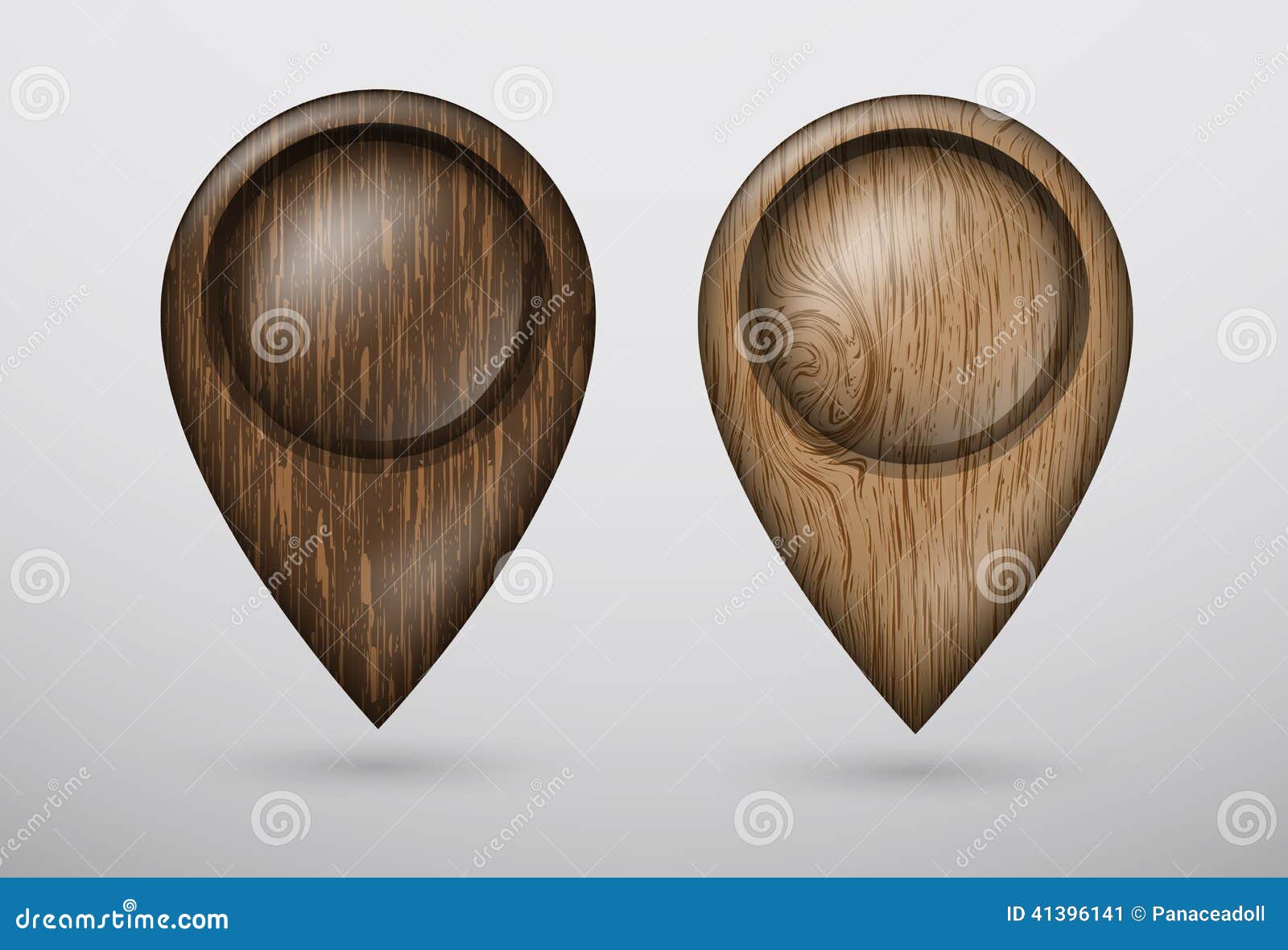 Wooden marker MAP stock vector. Illustration of pointer - 41396141