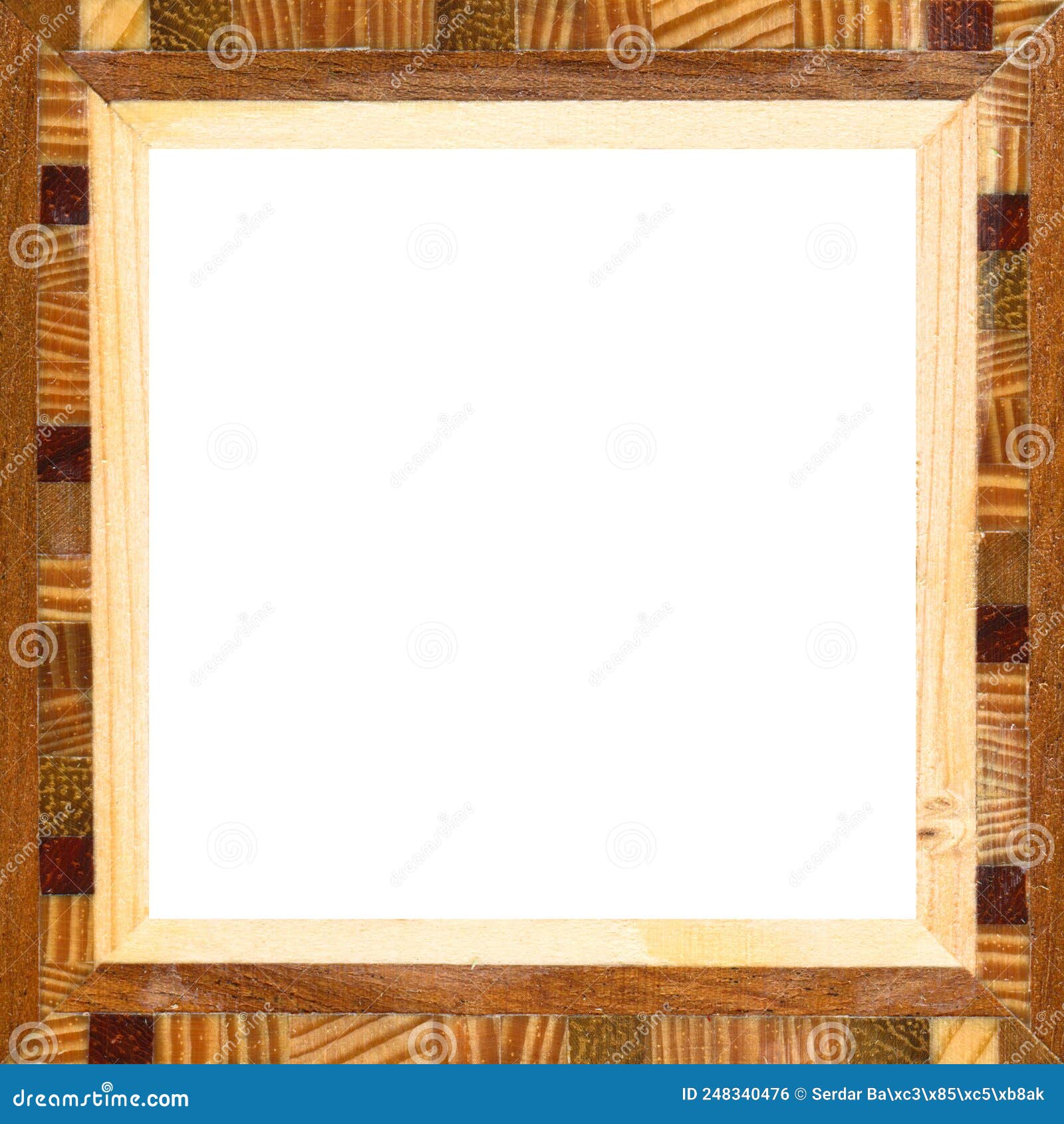 Wooden Marquetry Frame, Wooden Frame Made Of A Combination Of Different ...