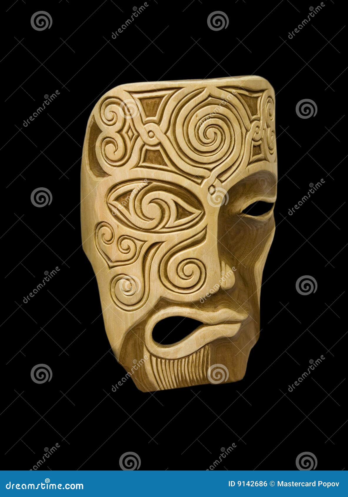 Wooden Mask Royalty-Free Stock Photography | CartoonDealer.com #44541551