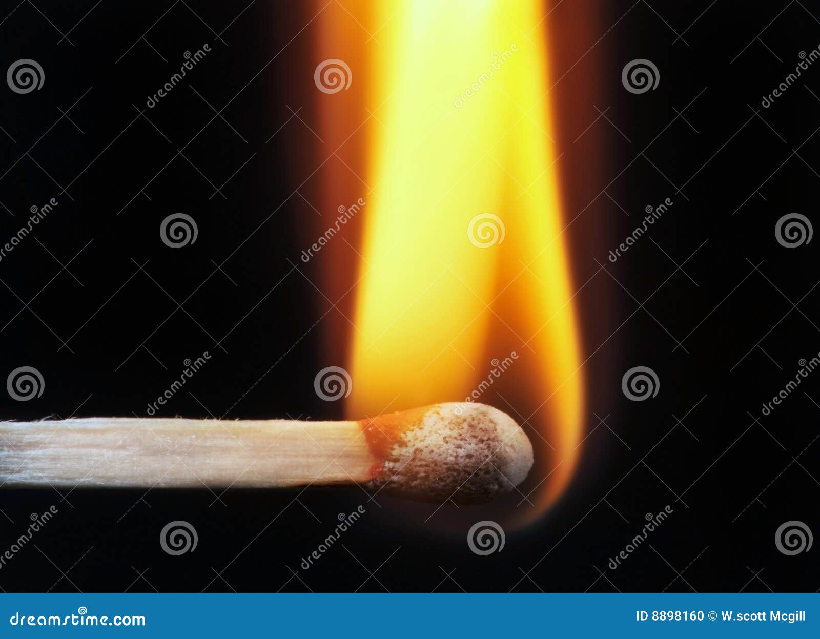 Two Wooden Match Sticks With Red Head Over Black Or Dark Granite ...