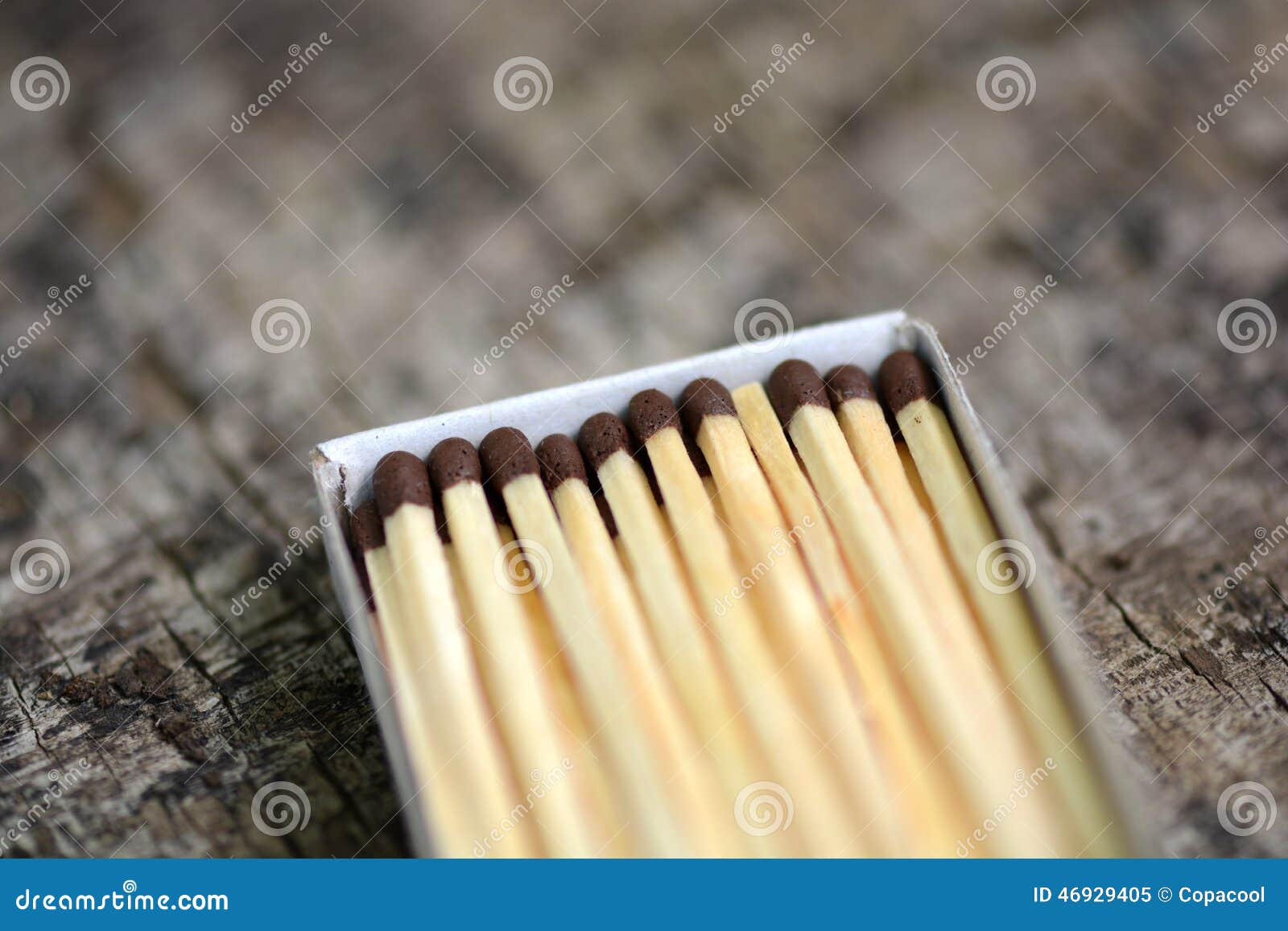 Wooden Matches in a Box, Close Up Stock Image - Image of group, closeup ...