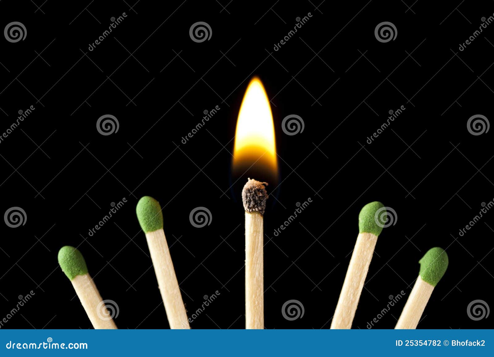Wooden Matches on fire stock photo. Image of burn, fire - 25354782