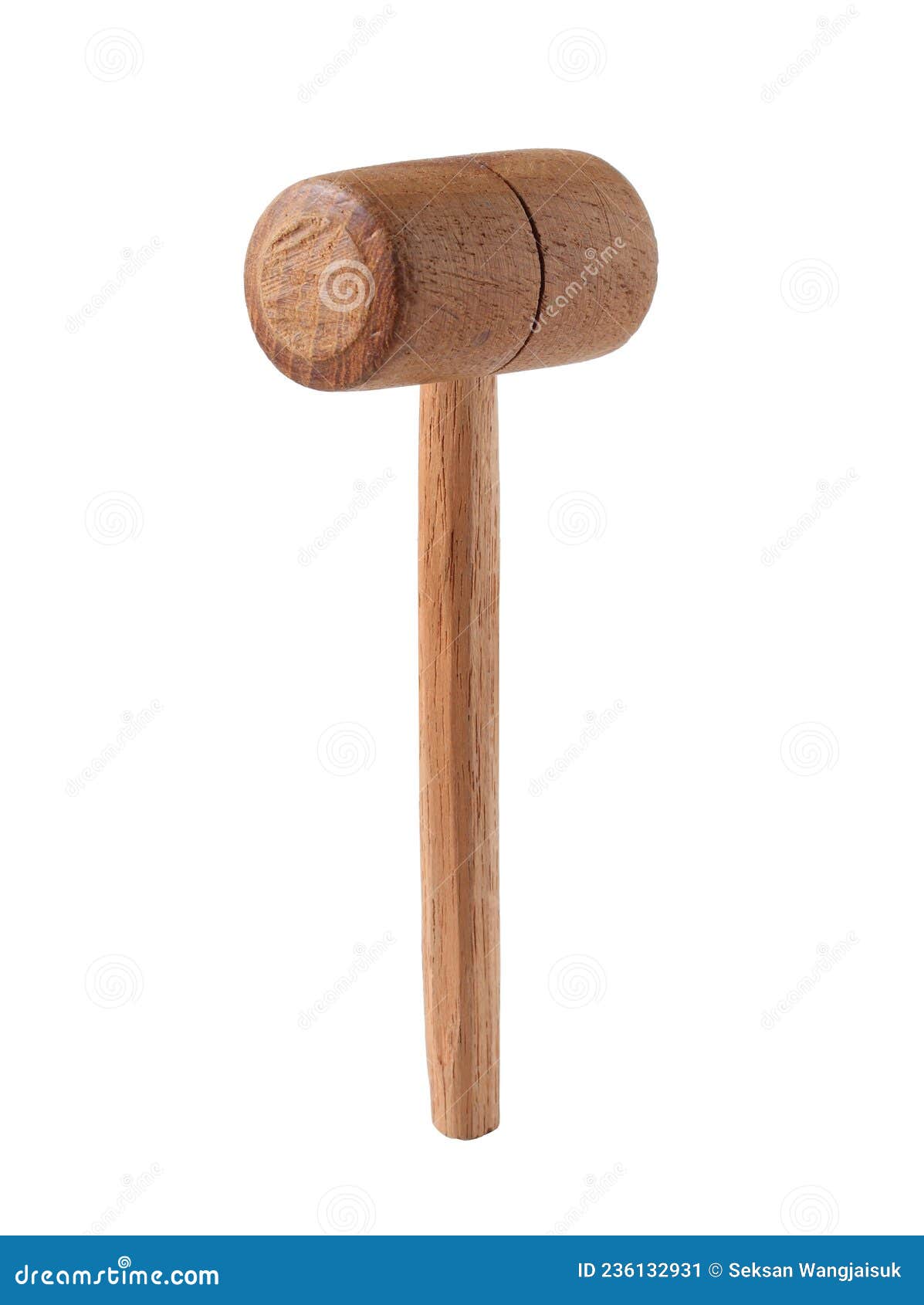 Wooden Meat Hammer on White Background Stock Image - Image of culinary ...