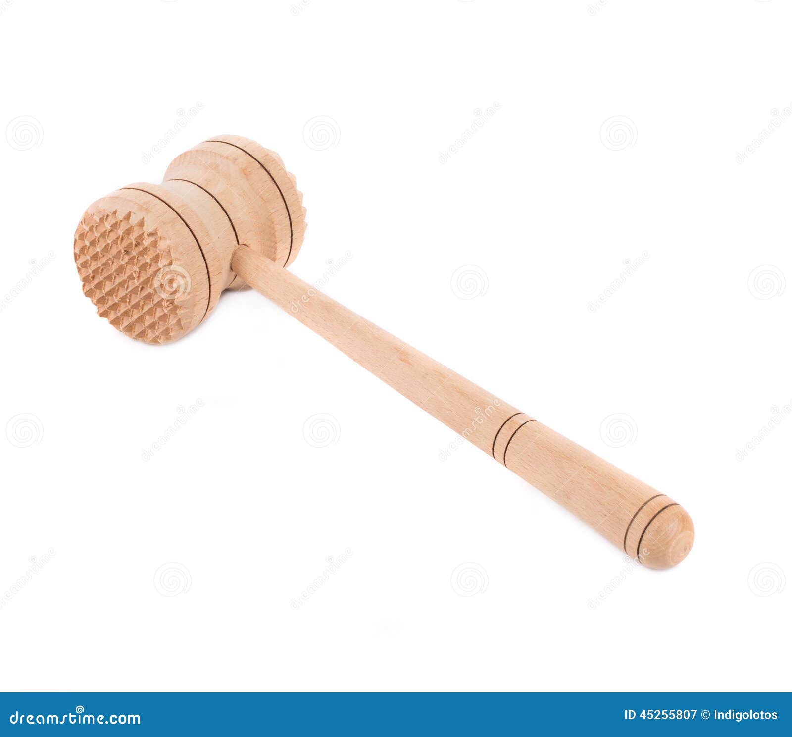 Wooden meat mallet. stock image. Image of traditional - 45255807