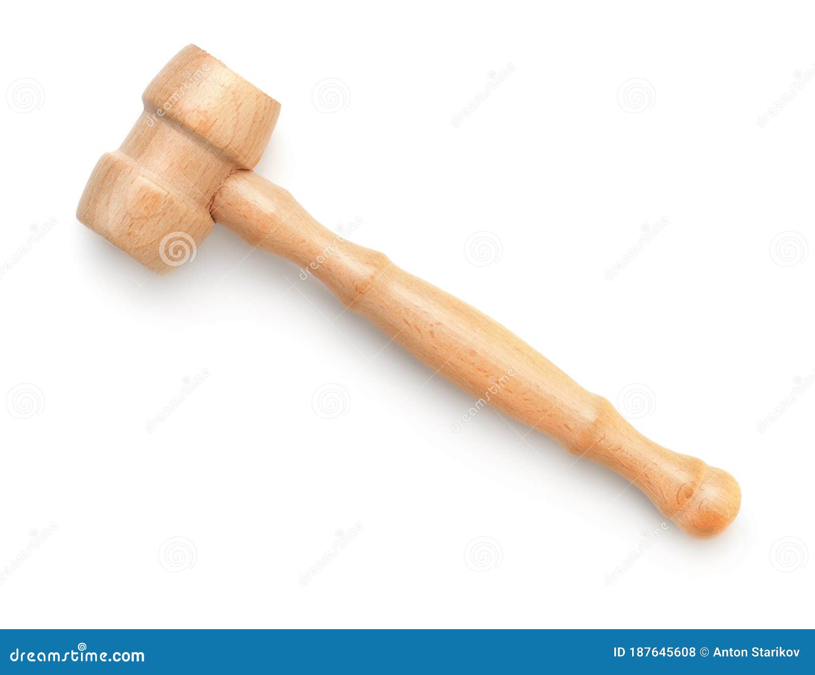 Wooden meat tenderizer stock photo. Image of background - 187645608
