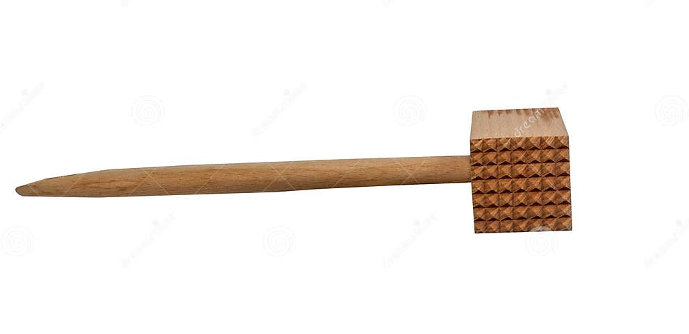 Wooden meat tenderizer stock image. Image of cook, shape - 84239489