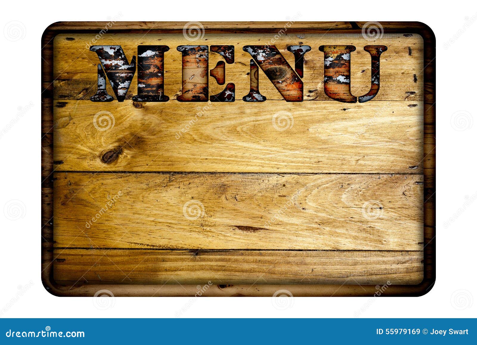 Wooden Menu Display Sign, Frame Restaurant Message Board On Wooden ...