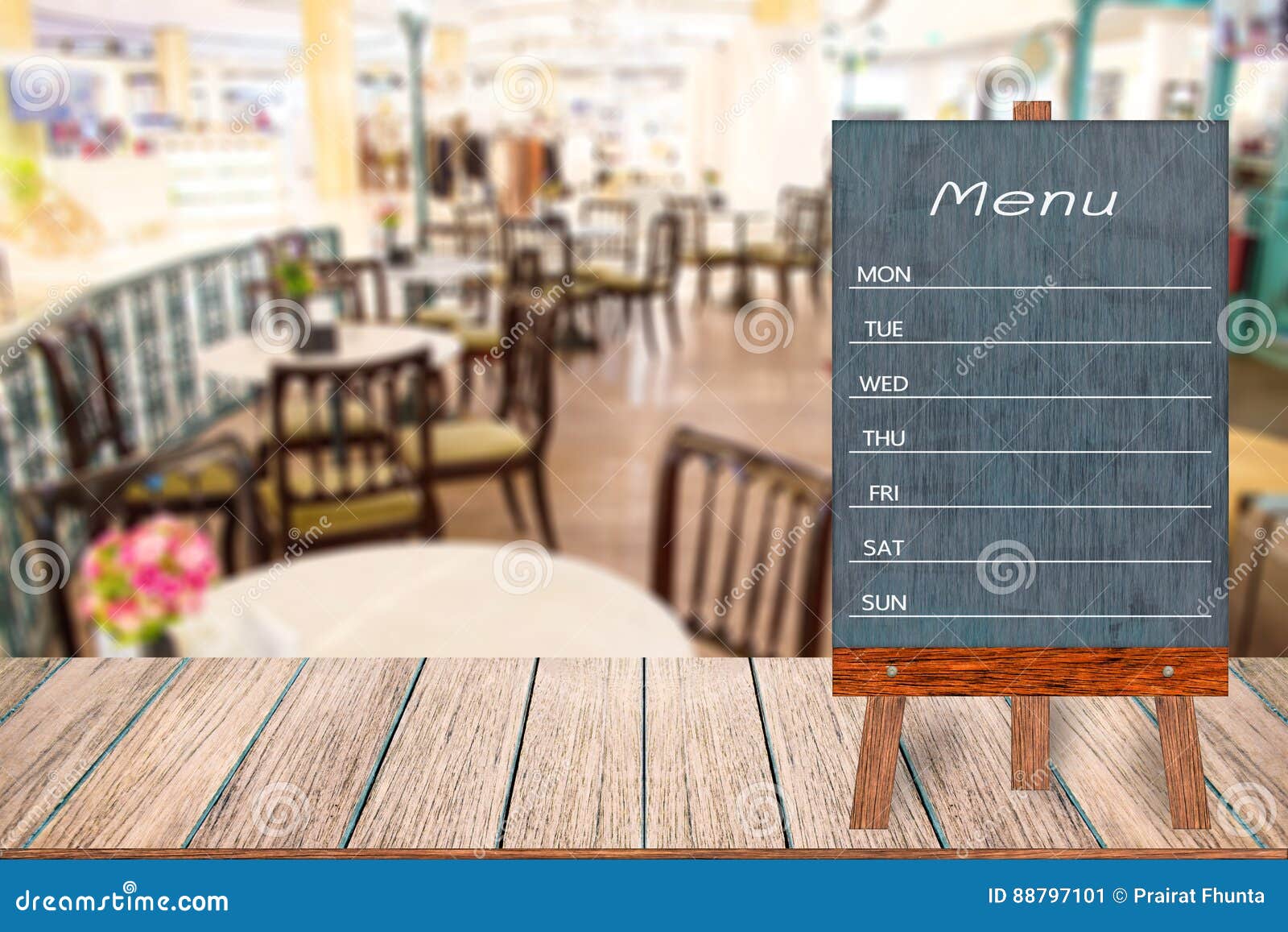 Wooden Menu Display Sign, A Frame Restaurant Message Board On Wooden ...