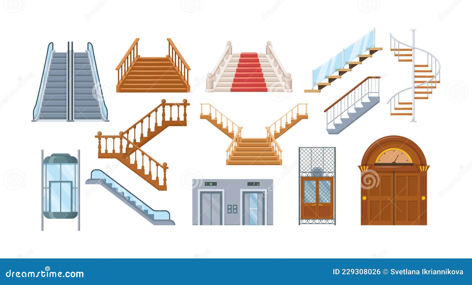 Wooden and Metal Staircase with Handrails. Wooden Staircases with a ... Wooden and Metal Staircase with Handrails. Wooden Staircases with a ...