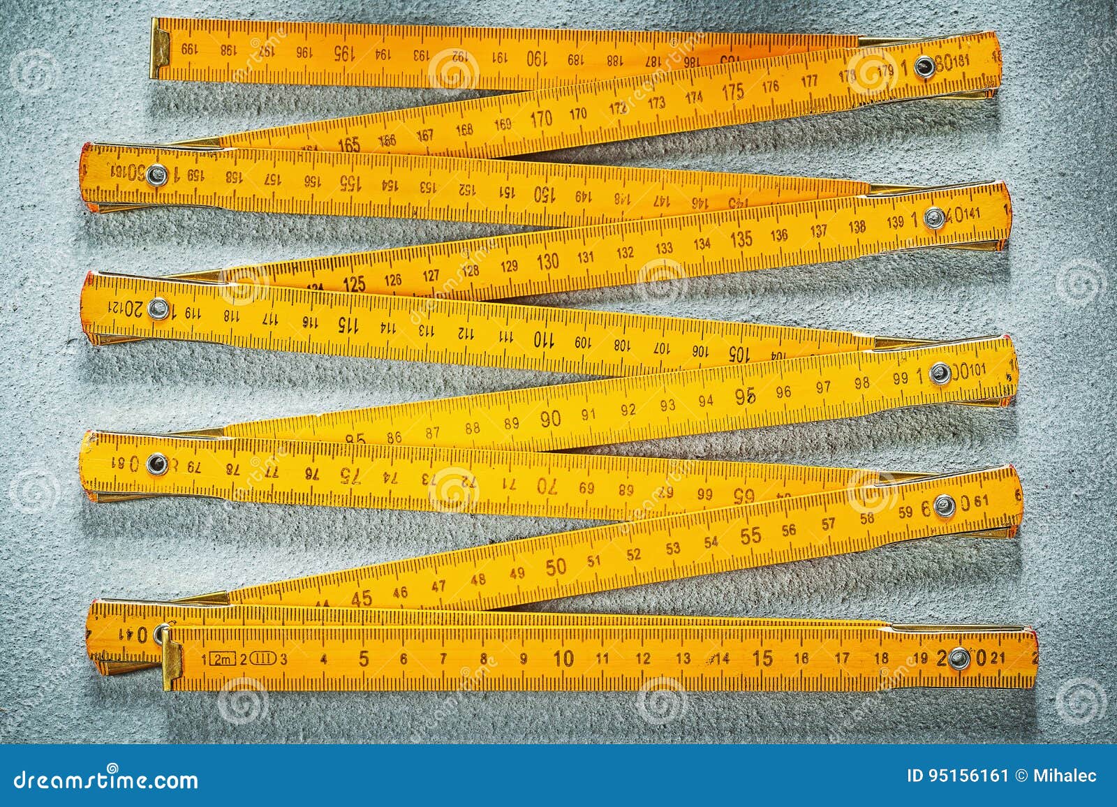 Wooden Meter on Concrete Surface Construction Concept Stock Image ...