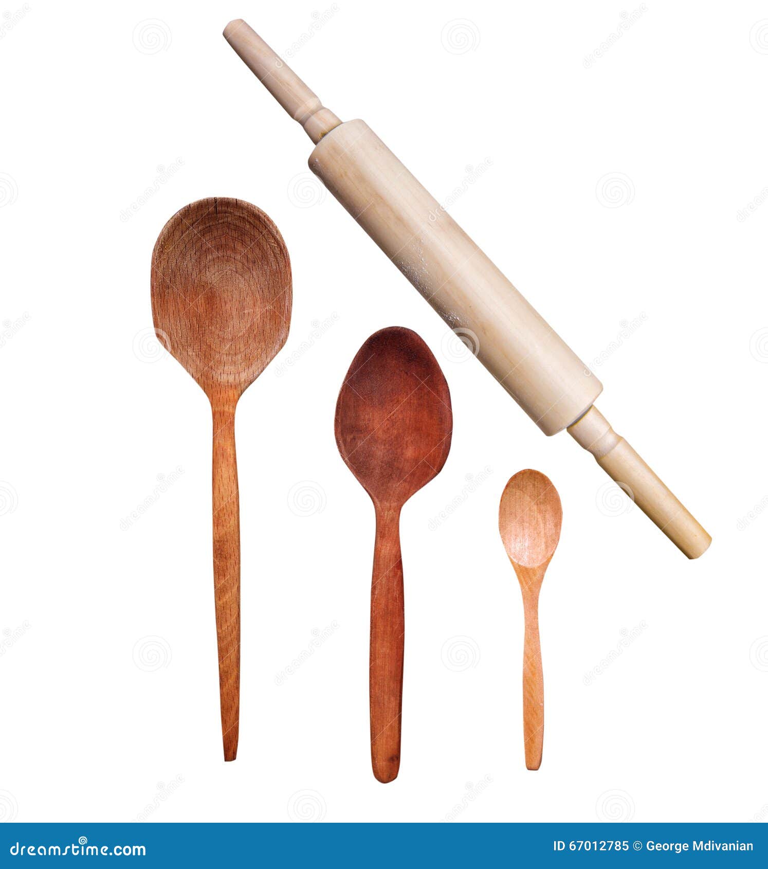 Wooden mixing spoons stock image. Image of shot, traditional - 67012785