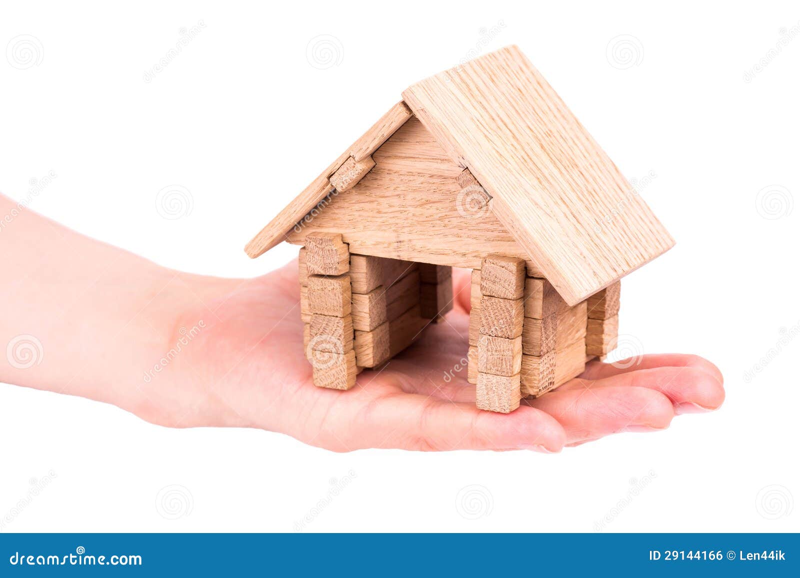 Wooden Model House in a Hand Stock Photo - Image of house, home: 29144166