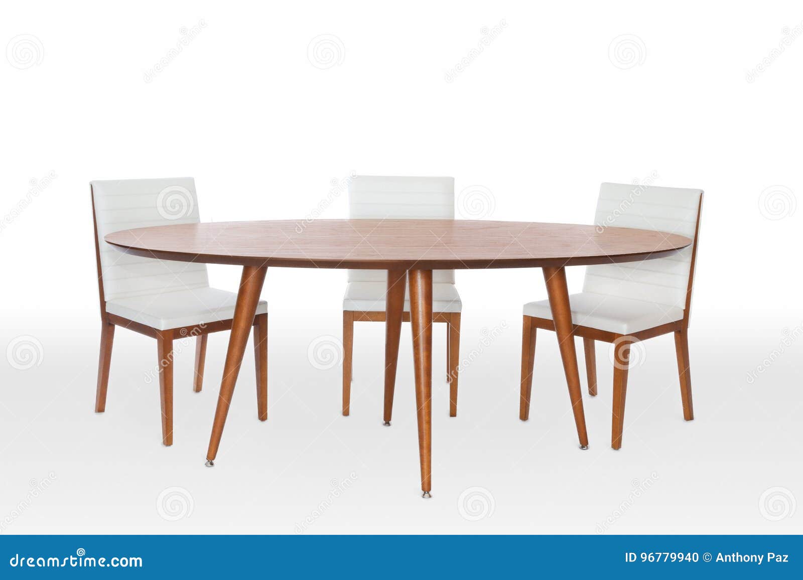 Wooden Modern Table and Chairs Stock Photo - Image of contemporary ...