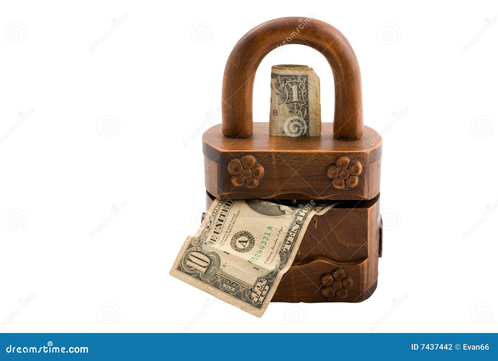 Wooden money box on white stock photo. Image of fund, save - 7437442