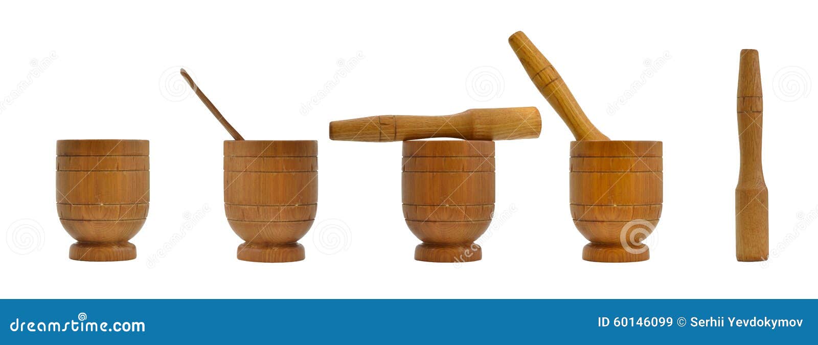 Wooden mortar, kitchenware stock image. Image of pestle - 60146099