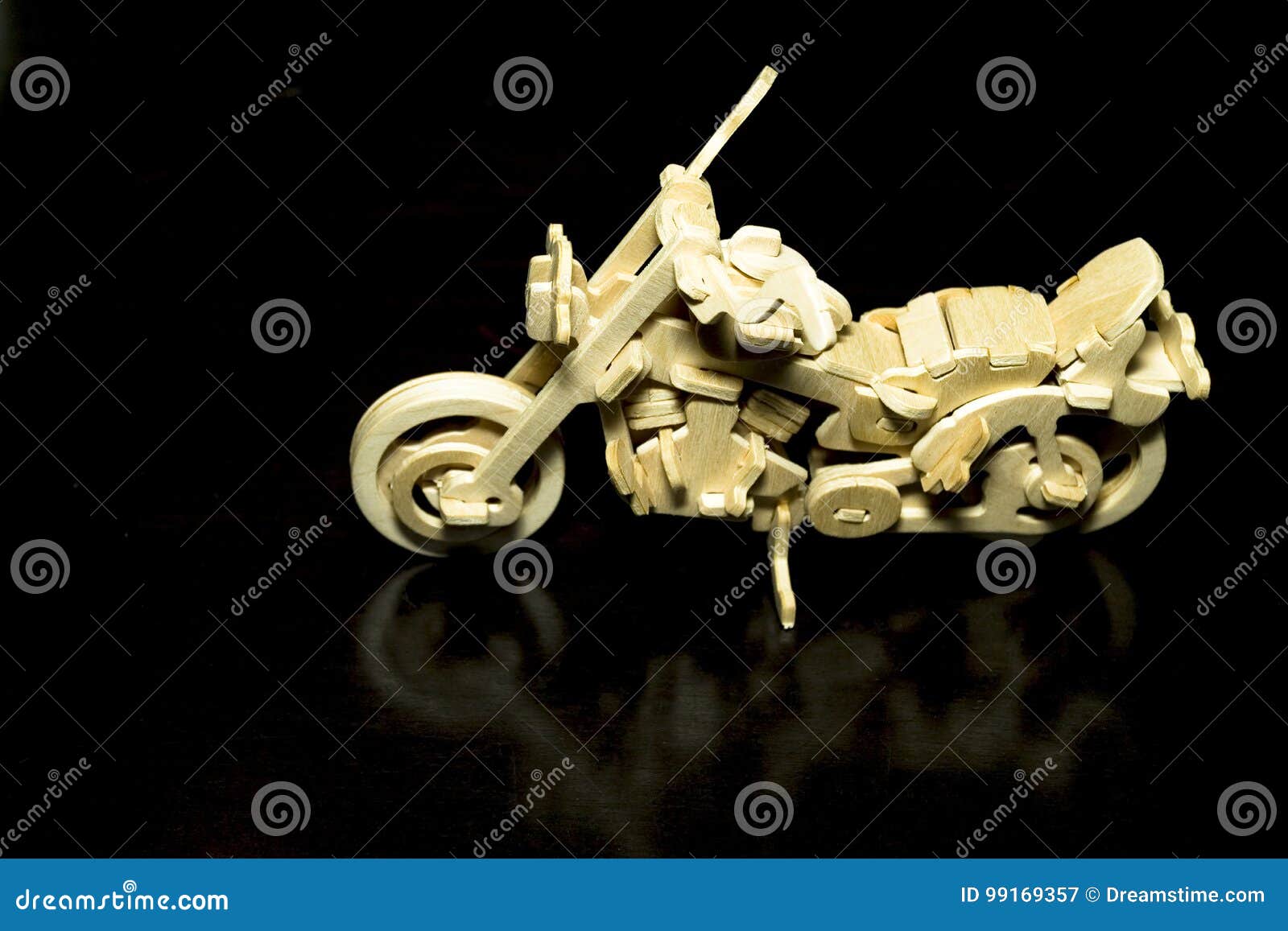 Wooden Motor on Black Background Stock Image - Image of isolated ...