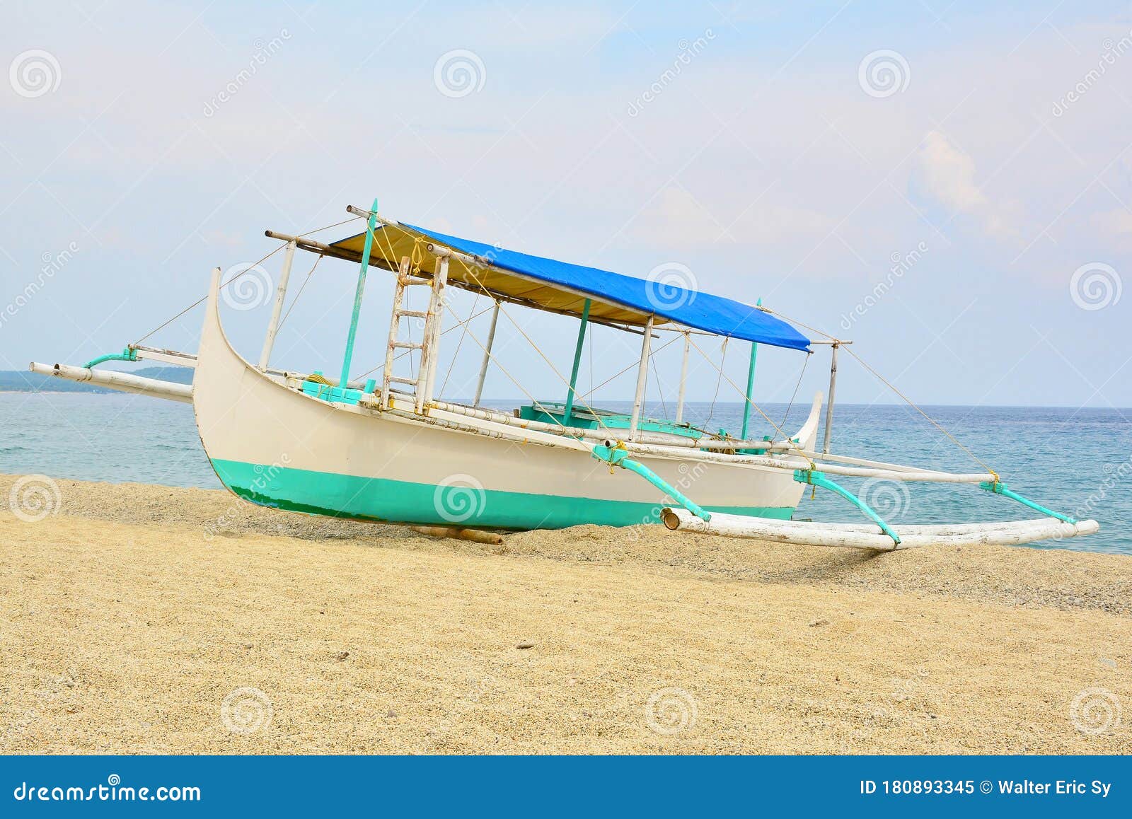 Wooden Motorized Boat in Batangas, Philippines Stock Image - Image of ...