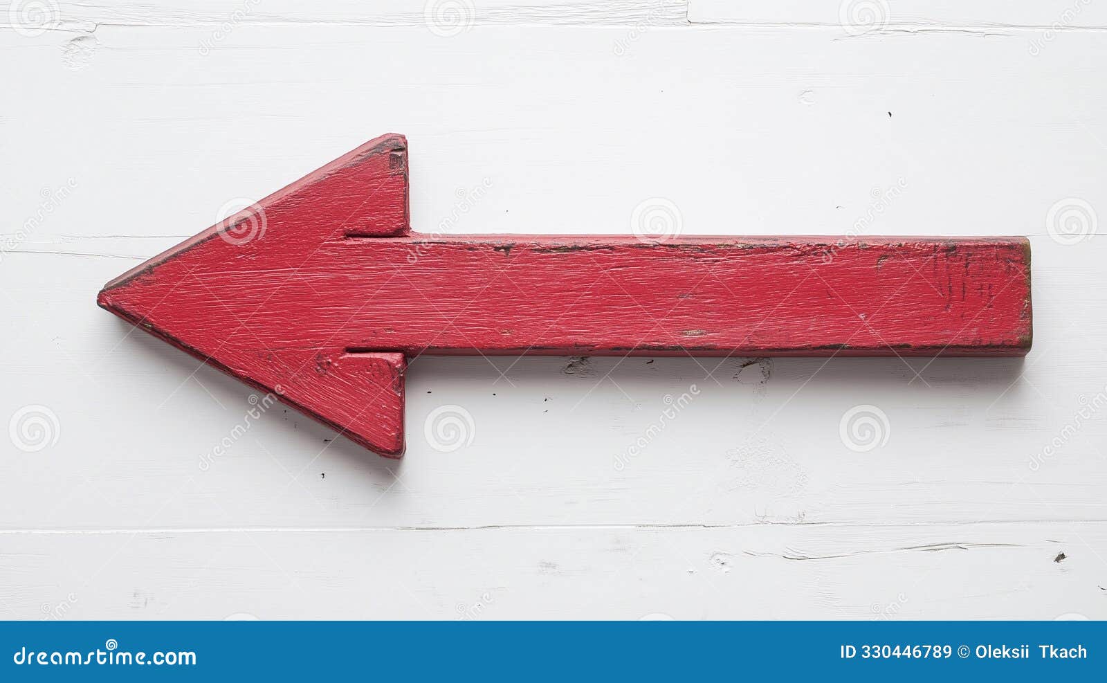 Wooden Multi-colored Pointer Arrow White Background Stock Illustration ...