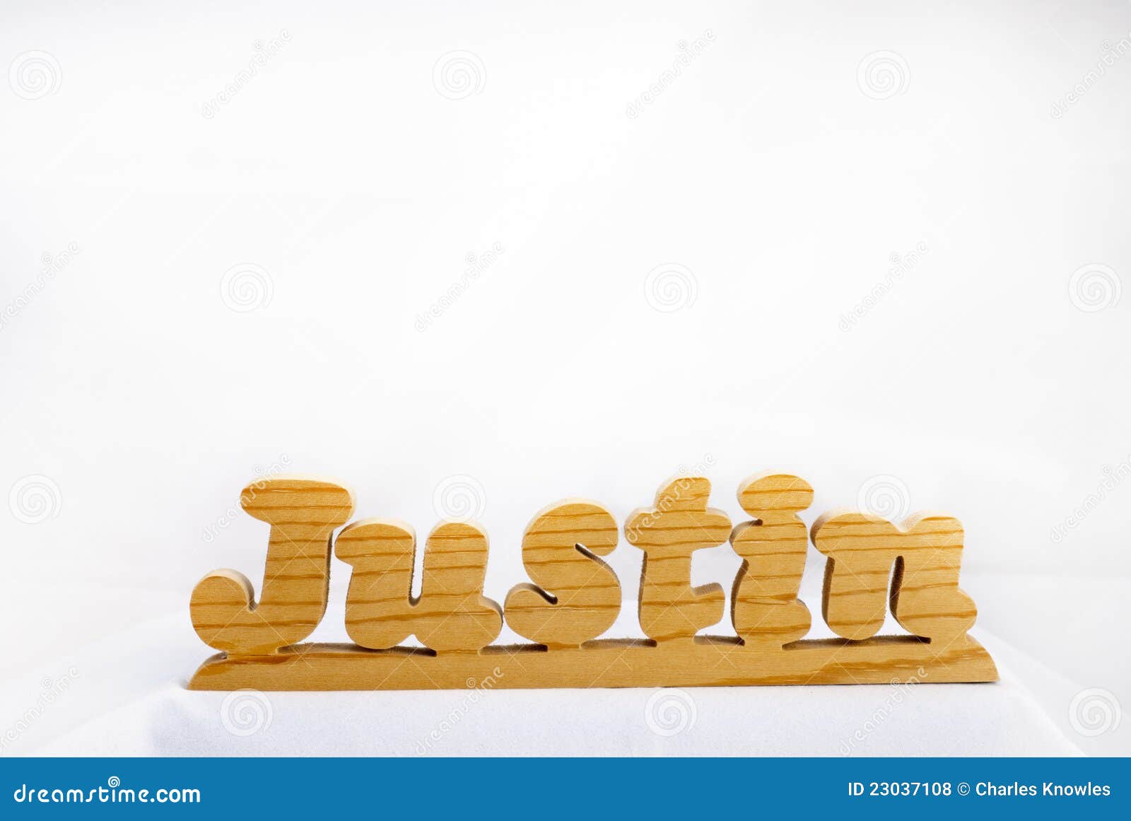 Wooden Name Justin stock photo. Image of name, organic - 23037108