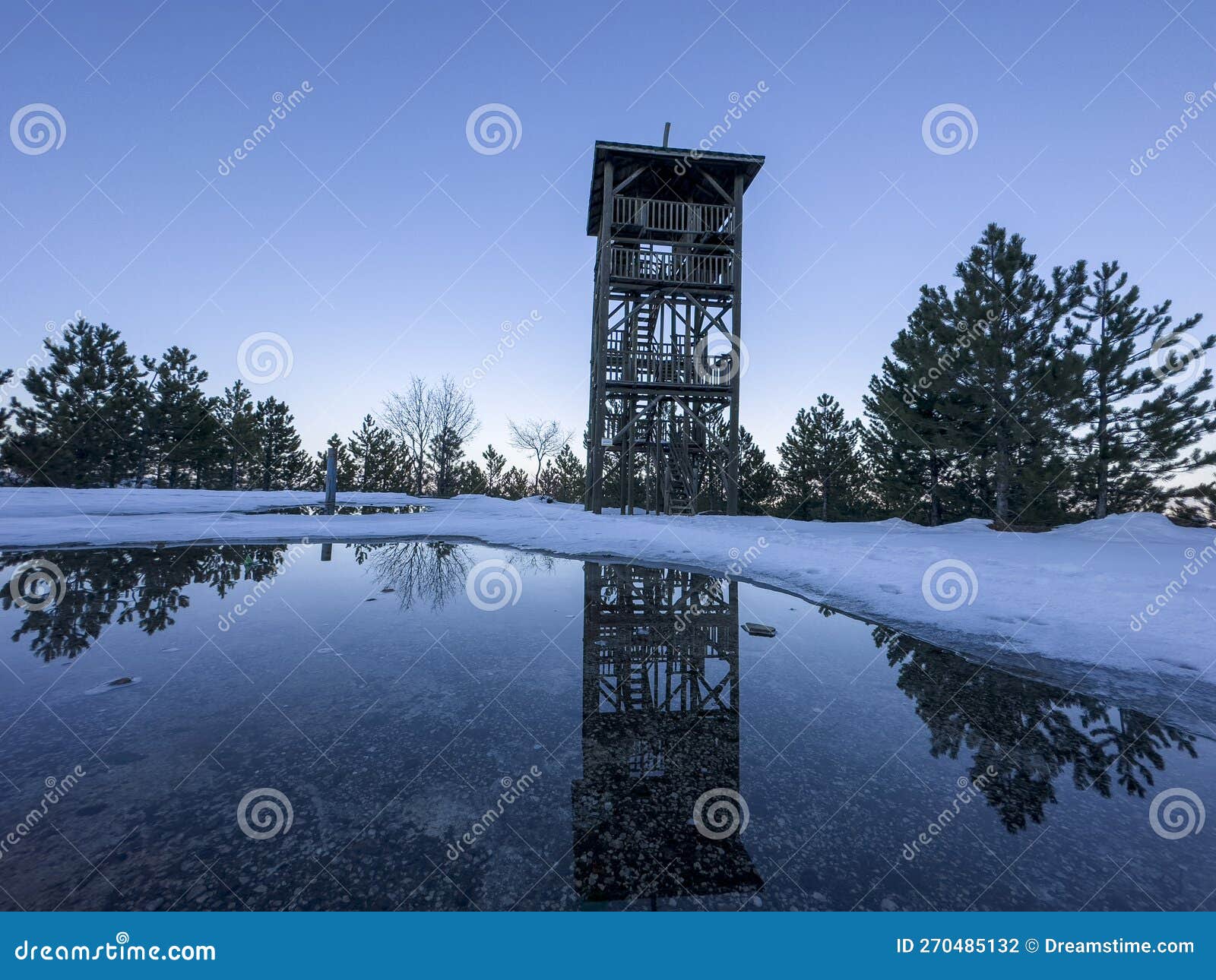 Wooden Navigation and Observation Structure in the Forest Area Stock ...