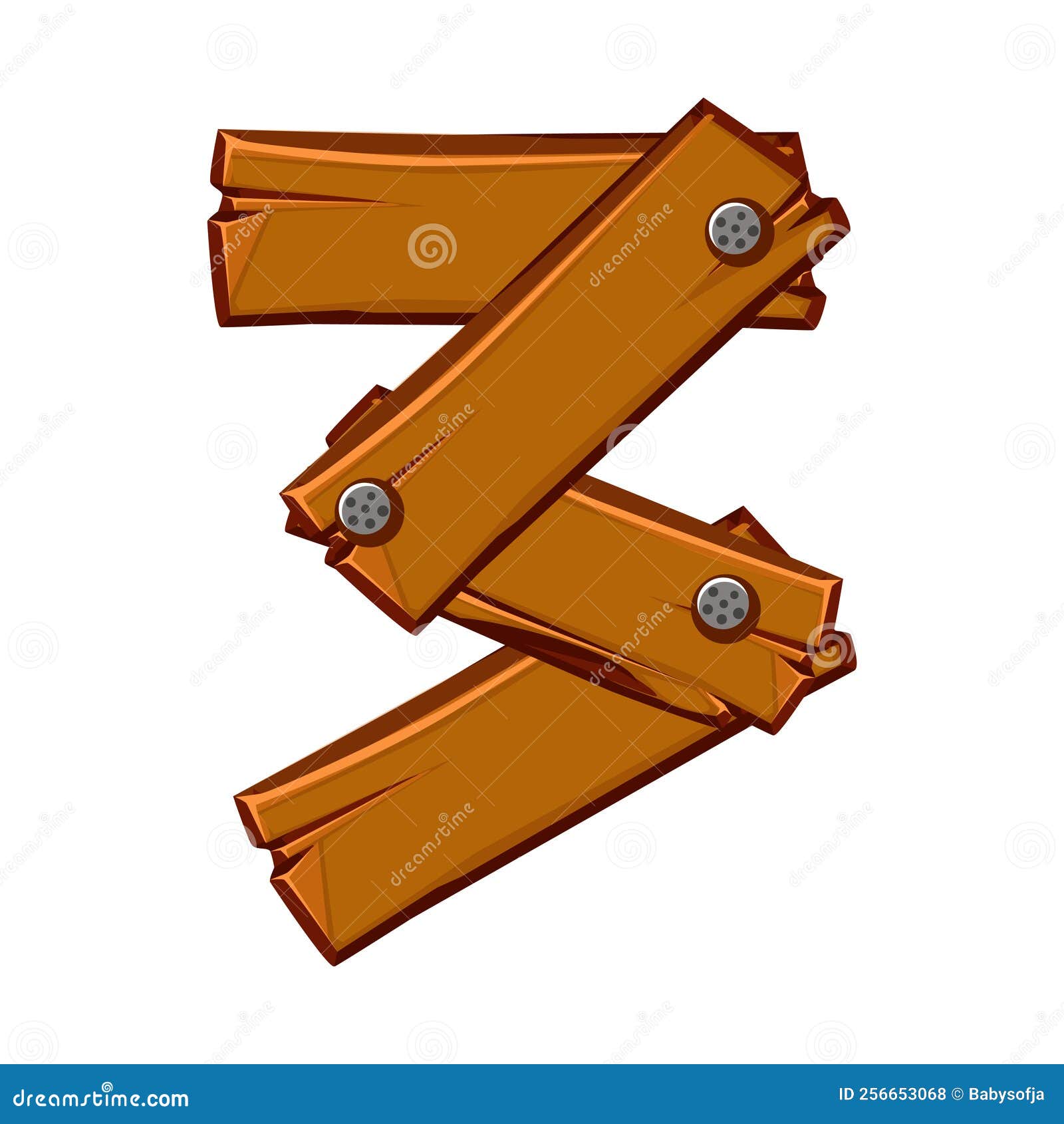 Wooden Number 6, Cartoon Wooden Plank In Six Digit Vector Illustration ... Wooden Number 6, Cartoon Wooden Plank In Six Digit Vector Illustration ...