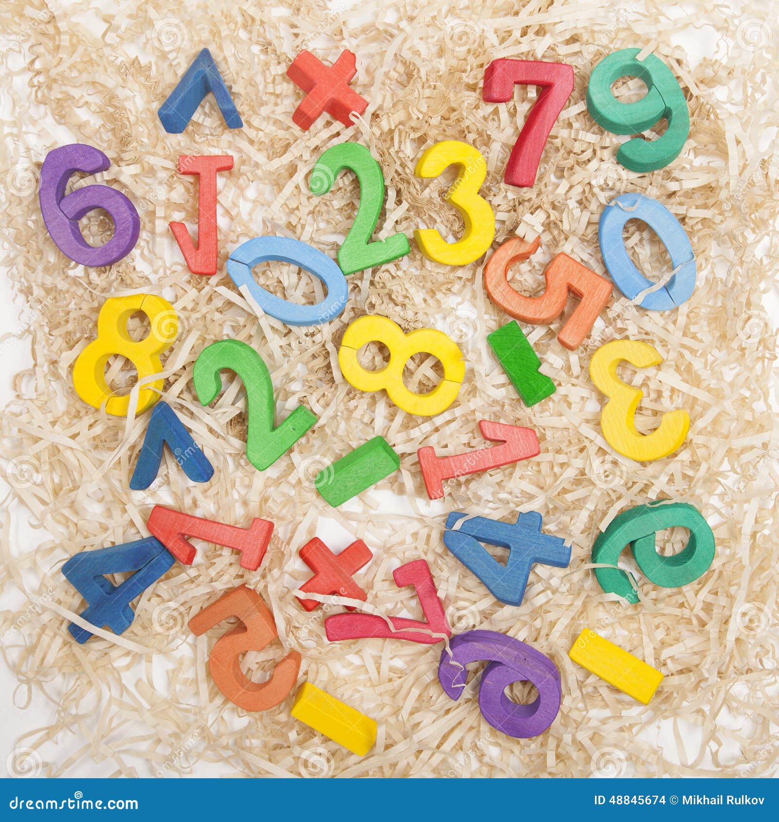 Wooden numbers stock photo. Image of creativity, school - 48845674