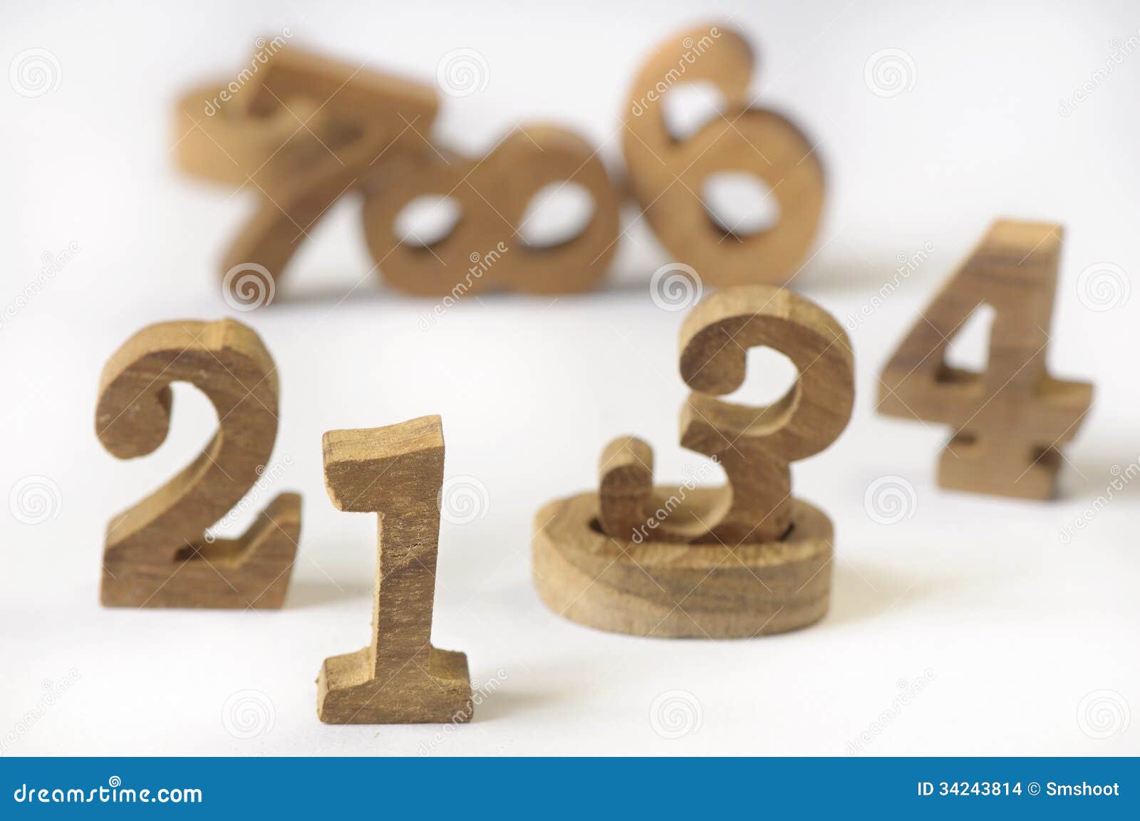 Wooden Numbers Background Royalty-Free Stock Image | CartoonDealer.com ...