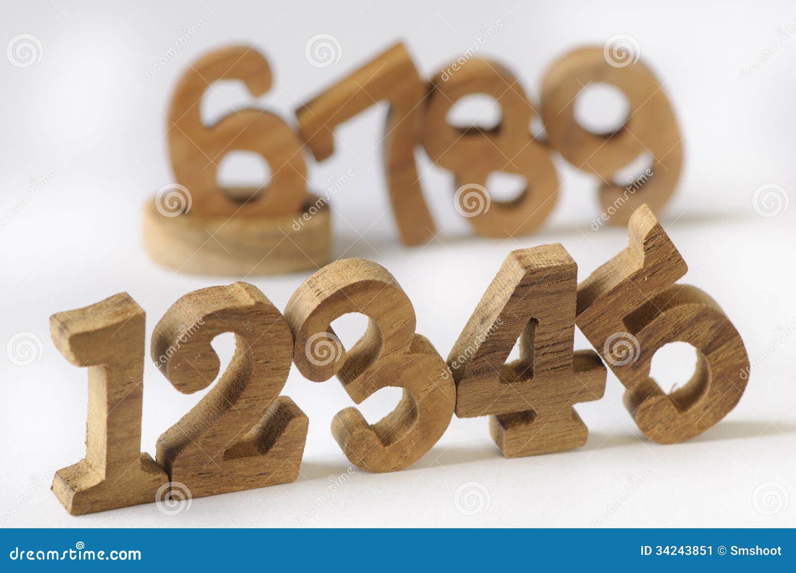 Wooden Numbers Background Royalty-Free Stock Image | CartoonDealer.com ...