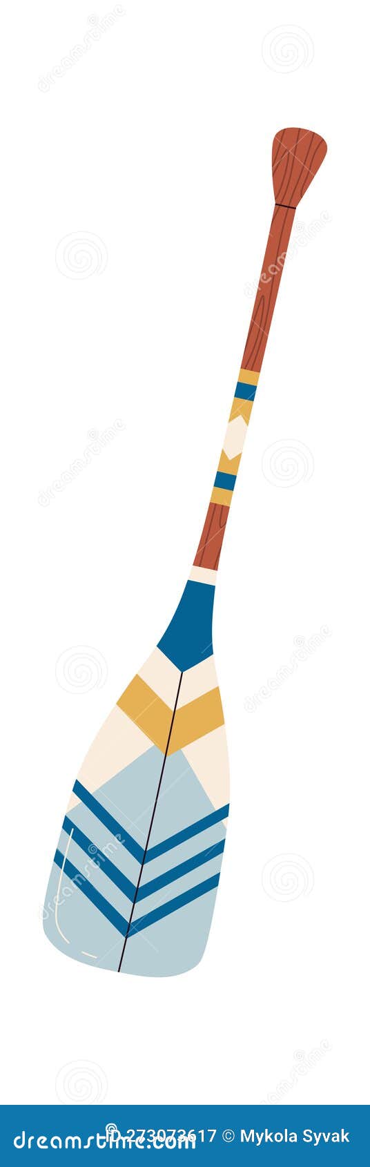 Wooden Oar for Boat stock vector. Illustration of action - 273073617