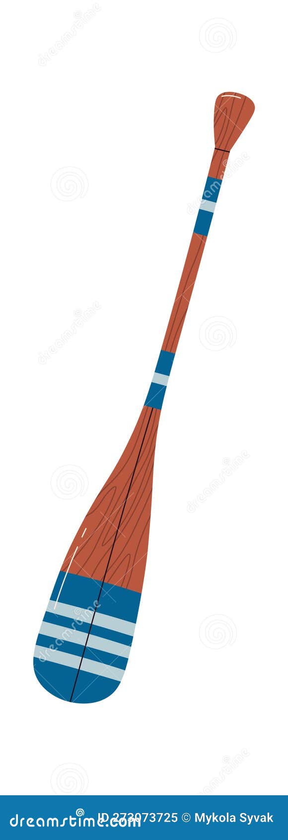 Wooden Oar for Boat stock vector. Illustration of rowing - 273073725