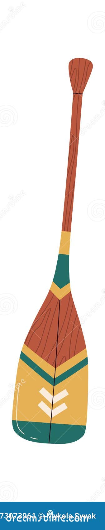 Wooden Oar for Boat stock vector. Illustration of leisure - 273073961