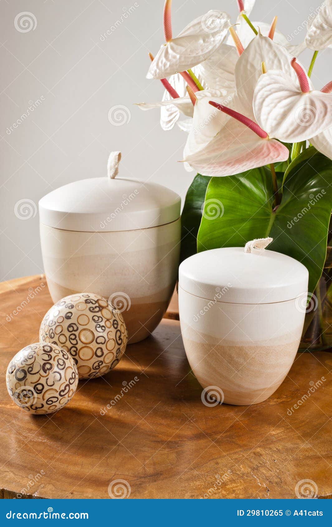 Wooden Objects As Interior Decoration Stock Image - Image of light ...