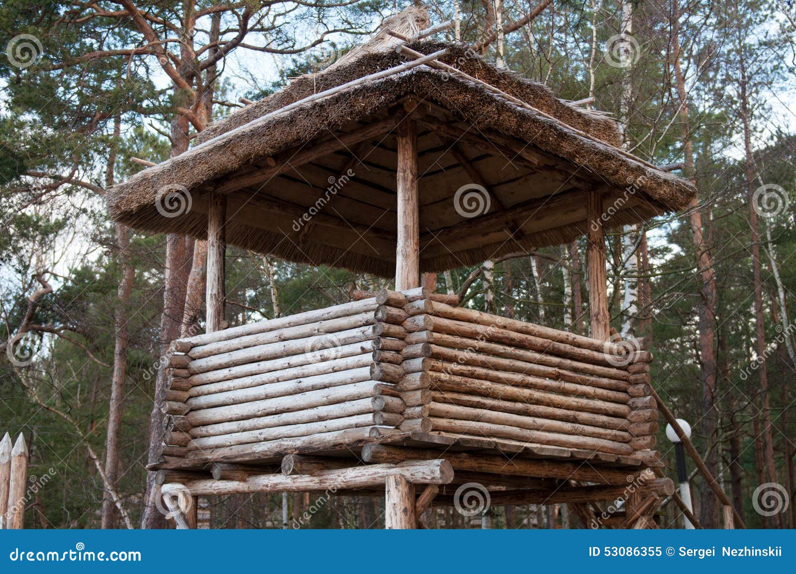 Wooden observation tower stock image. Image of rural - 53086355